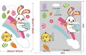 Dekorace - samolepky na okno - velikonoční motivy Barva: 1-1PC