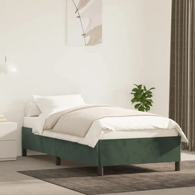 Rám postele tmavě zelený 80 x 200 cm samet