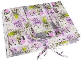 Bellatex Polstr na plážové lehátko 55x195 cm, potah na zip patchwork lila