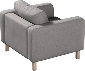Potah na křeslo IKEA Karlstad, krátký barva šedá látka pletený vzor