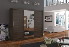 ADRK Furniture Posuvná skříň s zrcadlem DENIS 250 ADRK-SW-DEN-CH-250