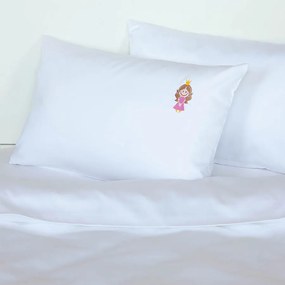 Dětské povlečení Veba GEON bavlněný satén bílá výšivka Princezna Velikost: 90x135 cm + 40x60 cm
