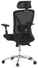 Autronic Židle kancelářská, černá MESH, kovový kříž