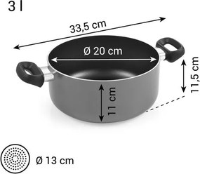 TESCOMA Kastrol BRAVA ø 20 cm, 3,0 l