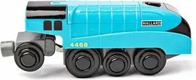 Bigjigs Rail Elektrická lokomotiva Mallard modrá / od 3 let