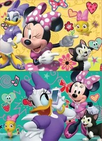 EDUCA Dřevěné puzzle Minnie a Daisy / 2x16 dílků / od 3 let