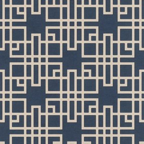 Vliesová tapeta modrá geometrická 409253 / Vliesové tapety na zeď Kimono (0,53 x 10,05 m) Rasch