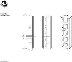 ML Meble Úzká skříň ARKO 02
