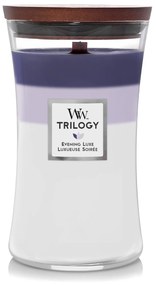 WoodWick vonná svíčka s dřevěným knotem velká Trilogy Evening Luxe 609 g