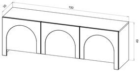 TV stolek Arco 150 cm kašmírový