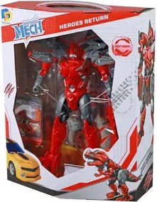 RAPPA Robot rozložitelný dinosaurus červená / Akční figurka