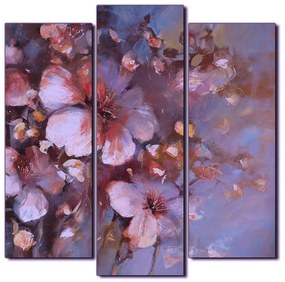 Obraz na plátně - Květ mandlí, reprodukce ruční malby - čtverec 3273FC (75x75 cm)