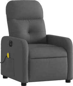 Elektrické masážní polohovací křeslo tmavě šedé textil 3206787