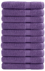 Premium ručníky SOLUND 10 ks fialové 80 x 200 cm 600 g/m² 137364