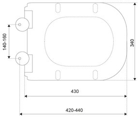 Novoterm WC prkénko NV-Kamet Soft Close Duroplast pro WC NV-Kamet
