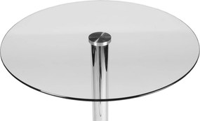 Skleněný stůl kulatý 105 cm – čiré sklo