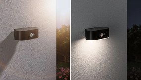P 94571 Solární LED venkovní nástěnné svítidlo Adya pohybové čidlo IP44 3000K černá - PAULMANN