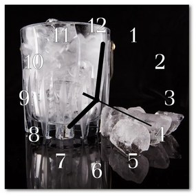 Nástenné skleněné hodiny led 30x30 cm