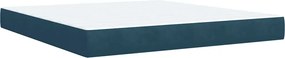 Box spring postel s matrací modrá 180 x 200 cm samet 3287822