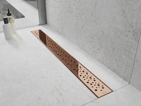 Mexen Flat M12 krytka pro liniový odtok 80 cm, růžové zlato - 1621080
