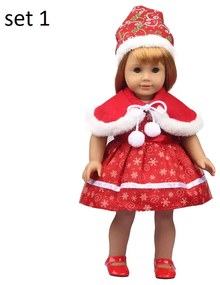 Zimní oblečení s vánočním motivem na panenky Baby Born 43 cm Varianta: Set 1