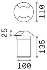 Ideal Lux - LED Nájezdové svítidlo ROCKET LED/3W/230V CRI 90 IP65 matný chrom