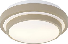 Moderní stropní svítidlo taupe s bílou 34 cm 2-světelné IP44 - Walden
