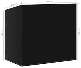Plachta na zahradní houpačku černá Dekorhome 185x117x170 cm
