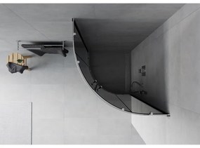 Mexen RIO - Čtvrtkruhový sprchový kout 90x90 cm, šedá, 863-090-090-01-40