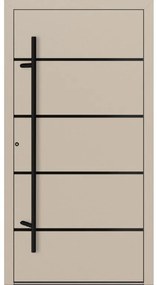 Hliníkové vchodové dveře FM Turen Premium P90 M22 BLACKLINE krémová RAL1015 Orientace dveří: Levé, otevírání dovnitř, Standardní rozměr dveří včetně rámu: 100 cm x 200 cm - vnější rozměr rámu