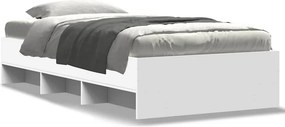 Rám postele bílý 75 x 190 cm kompozitní dřevo 3295709