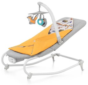 Kinderkraft Houpátko vibrující s melodií Felio 2 0 m+ do 9 kg Forest Yellow