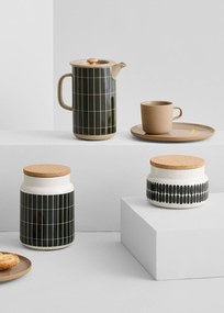 Marimekko Porcelánová dóza Oiva Alku s korkovým víčkem 700ml tmavěmodrá