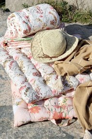 Krémová matrace s květy Aix Quilt Wild Flowers - 60*100 cm