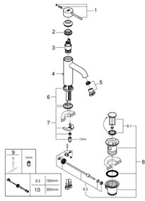 GROHE 23591001 - Umyvadlová baterie ESSENCE velikost S lesklý chrom