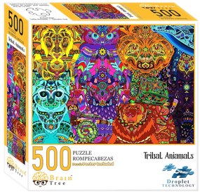 Brain Tree Puzzle Kmenová zvířata 500 dílků