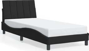 Rám postele s LED osvětlením bez matrace Hanko černý 90 x 190 cm samet 3213753