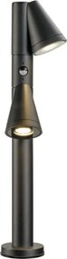 LA 1008015 T-TUBE 70 POLE venkovní stojací svítidlo, GU10, dvojité, senzor, IP44, max. 10 W, černé - BIG WHITE (SLV)