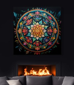 Obraz na plátně - Mandala Síla FeelHappy.cz Velikost obrazu: 120 x 120 cm