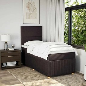 Box spring postel s matrací tmavě hnědá 80x200 cm textil 3294179