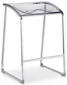 PEDRALI - Barová židle nízká AROD 500 DS - transparentní kouřová