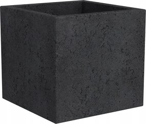 Květináč Scheurich C-Cube 29 x 29 x 27 cm, Stony Black