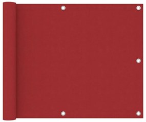 Balkónová zástěna červená 75 x 500 cm oxfordská látka