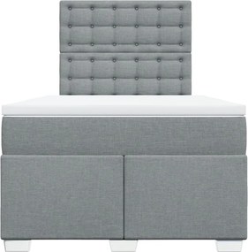 Box spring postel s matrací světle šedá 120x190 cm textil 3290441
