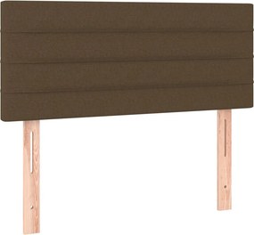 Box spring postel s matrací tmavě hnědá 100 x 200 cm textil 3140676