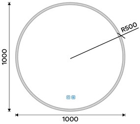 Nimco Kulaté LED zrcadlo pr. 1000 se dvěma dotykovými senzory - ZP 26004RVX