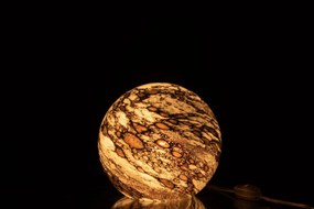 Šedá skleněná mramorovaná stolní lampa Dany - 22*20*18 cm/ E14