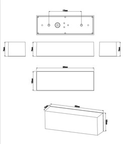 TOP LIGHT Světlo nástěnné-stropní Boxter XL, Bílá