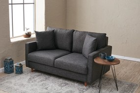 Atelier del Sofa 2-místná pohovka Eva - Anthracite, Antracitová