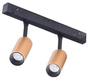 LED svítidlo do lišty Alfa Nikki 2 Track Magnetic 2X3W 3000K zlaté/Bk